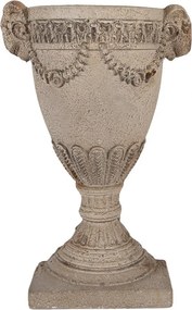 Šedý antik nástěnný květináč v barokním stylu Baroque - 29*11*44 cm