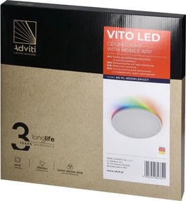 Stropní svítidlo Orno VITO AD-PL-6515WLZM/CCT 36W, 40cm,  RGB, Tuya app