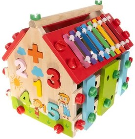 Montessori multifunkční dřevěný domeček Kruzzel 22564
