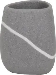 MSV ZEN kelímek do koupelny šedý / polyresin