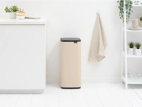Béžový dotykový ocelový odpadkový koš 30 l Bo Touch – Brabantia