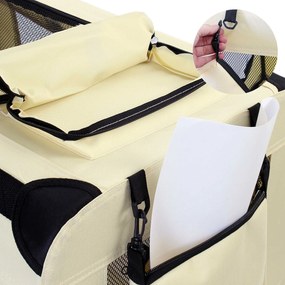 Přepravní box fudajo – 82 × 56 × 58 cm, béžová (64188)