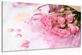Obraz kytice růžových růží Varianta: 120x80