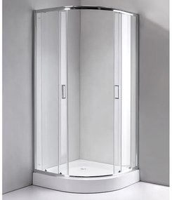 BPS-koupelny Čtvrtkruhový sprchový kout HYD-RK94D 70x70 chrom/transparent