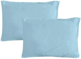 Povlak na polštář italské výroby 100% bavlna - 2 ks sv.modrá - 2 ks 70x90 cm