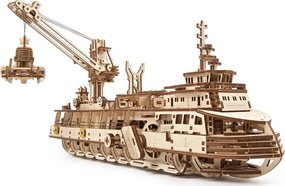 Hračka Ugears 3D dřevěné mechanické puzzle Výzkumná loď [6950378]