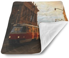Sablio Deka pro miminko Tramvaj v historickém městě - 80x100 cm