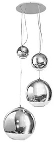Industriální lustr Silver Ball 4