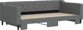 Válenda s přistýlkou tmavě šedá 100 x 200 cm textil 3197432