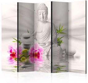 Paraván - Buddha and Orchids II [Room Dividers]