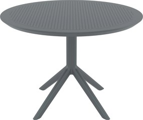 Stůl Sky kulatý 105 cm – tmavě šedá