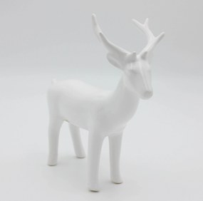 Keramický jelen bílý 4759148