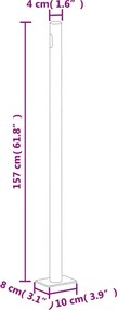 vidaXL Zatahovací boční markýza/zástěna na terasu 160x600 cm [317959] Barva: krémová