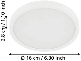 Bílé LED stropní svítidlo FUEVA 5 – EGLO