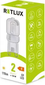 RETLUX RLL 461 G9 2W LED / 170 lm / 3000K - teplá bílá