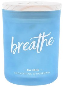 dw HOME Vonná svíčka Yoga - Breathe 425gr, modrá barva, sklo, dřevo, vosk