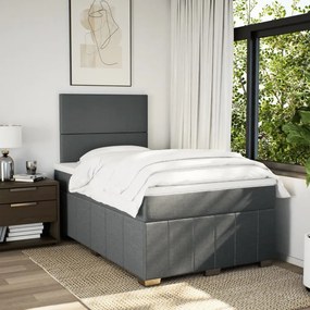 Box spring postel s matrací tmavě šedá 120x190 cm textil 3291601