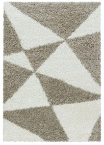 Kusový koberec Tango shaggy 3101 beige Kruh průměr 80 cm