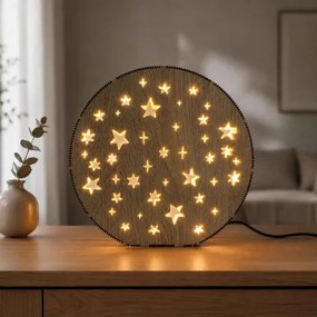 Dřevěná LED stolní lampa Hvězdy | SENTOP LED0613