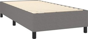 Box spring postel s matrací a LED tmavě šedá 80 x 200 cm textil 3138110