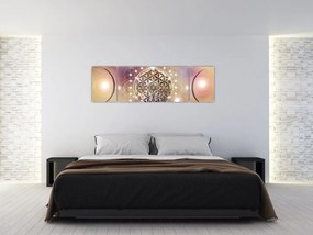 Obraz - Mandala s elementy (170x50 cm)