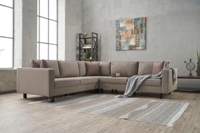 Atelier del Sofa Rohová sedací souprava Kale Linen - Cream, Krémová