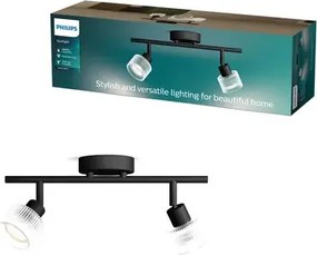 Philips Horen černá / LED bodové svítidlo / 2x5W / GU10 / IP20