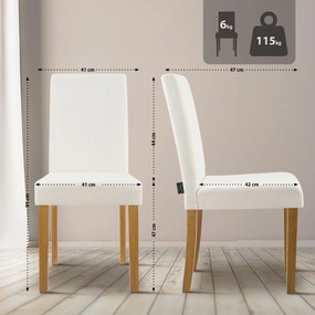 Jídelní židle Ina manšestr antik hell – krémová