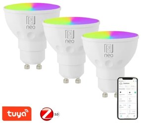 Immax NEO 07777C - SADA 3x LED RGB+CCT Stmívatelná žárovka GU10/4,8W/230V Tuya