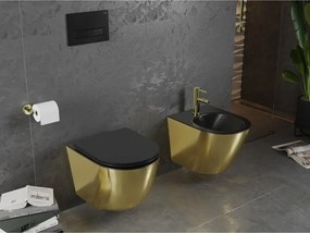 Mexen Lena závěsné bidet, černý mat/zlatý - 35224876