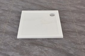 Erga Laos, čtvercová sprchová vanička 90x90x5cm, akrylát, bílá lesklá, ERG-V06-ACR-9090S-WH-CR