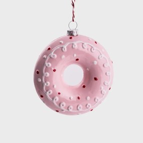 Vánoční ozdoba EVI PINK donut 710186