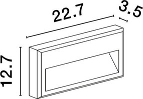 NV 9492670 Venkovní nástěnné svítidlo RIO antracitový hliník a čiré sklo LED 6W 3000K 220-240V 266st. IP65 - NOVA LUCE