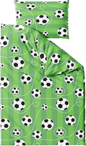 Bavlněné povlečení FOOTBALL zelené Rozměr povlečení: 70 x 90 cm | 140 x 200 cm