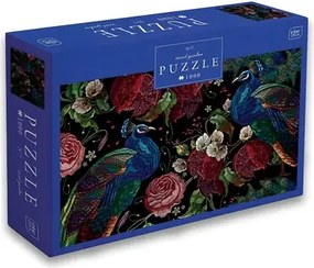 INTERDRUK Puzzle Secret Garden: Pávi mezi růžemi / 1000 dílků / 67 x 4