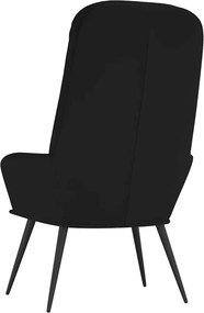 Relaxační křeslo černé samet 341200