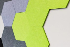 Rea Tutumi, 6-úhelníková nástěnná dekorace z filcu, růžová, HOM-06527