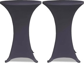 Strečové návleky na stůl 4 ks 80 cm antracitové 279086