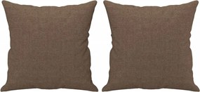 2místná pohovka s polštáři hnědá 120 cm textil 3200904