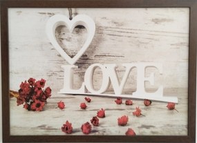 Bondecor Obraz v rámu "Love" 70x50cm