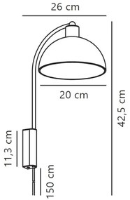 Nordlux - Nástěnná lampa ELLEN 1xE14/40W/230V zlatá