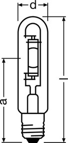 Výbojka OSRAM HQI-T 400W/N E40 teplá bílá 3700K