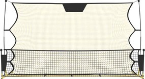 vidaXL Fotbalový rebounder černý a žlutý 183 x 85 x 120 cm polyester [93760]