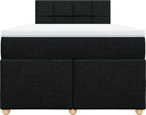 Box spring postel s matrací černá 120x200 cm textil 3288949