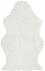 Bílá chlupatá umělá kožešina Pelt - 95*60 cm