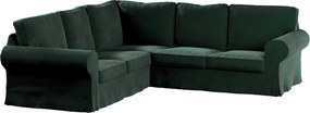 Potah na pohovku IKEA  Ektorp rohová barva zelená látka lesklé, sametová