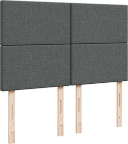 Box spring postel s matrací tmavě šedá 160x200 cm textil 3292101