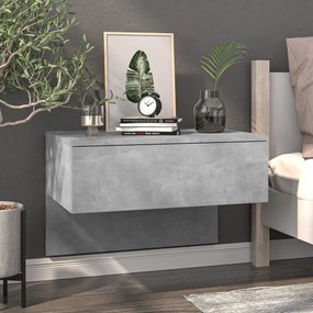 Nástěnný noční stolek betonově šedý - Default Title