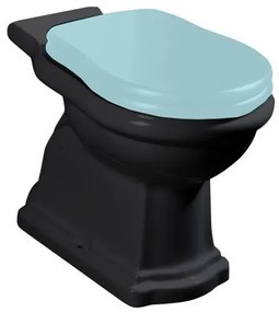 Kerasan RETRO WC kombi mísa 38,5x72cm, spodní odpad, černá mat