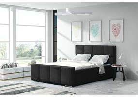 Postel OLIVIA 13 STANDARD 180x200 cm - stříbrné nohy Grafitová